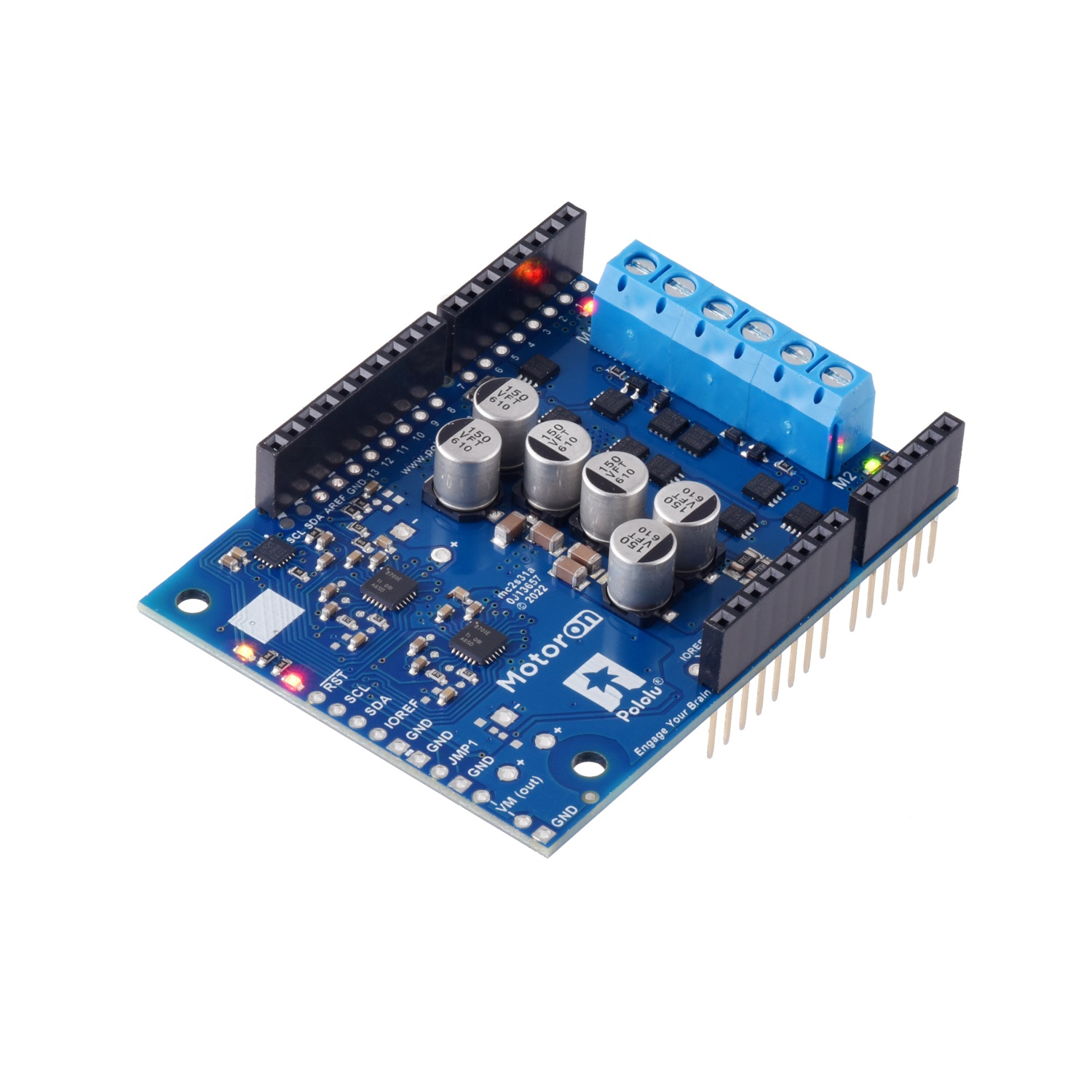 Shield Controlador de Motor Dual de Alta Potencia Motoron M2S18v18 para ...