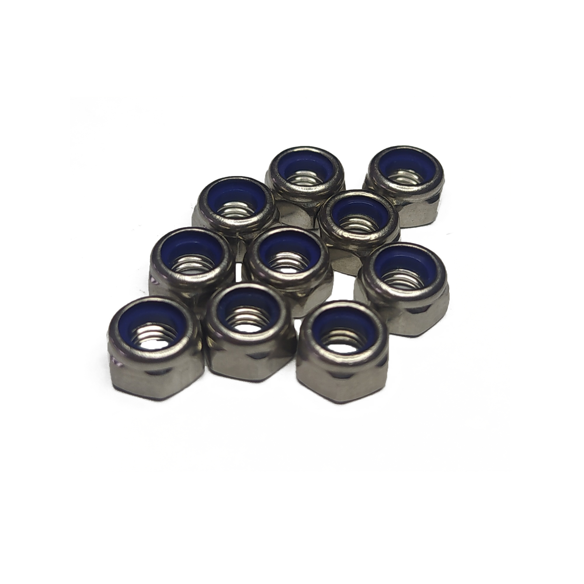 Tuerca Hexagonal de Acero con Nylon M5 (10 Piezas) - SANDOROBOTICS