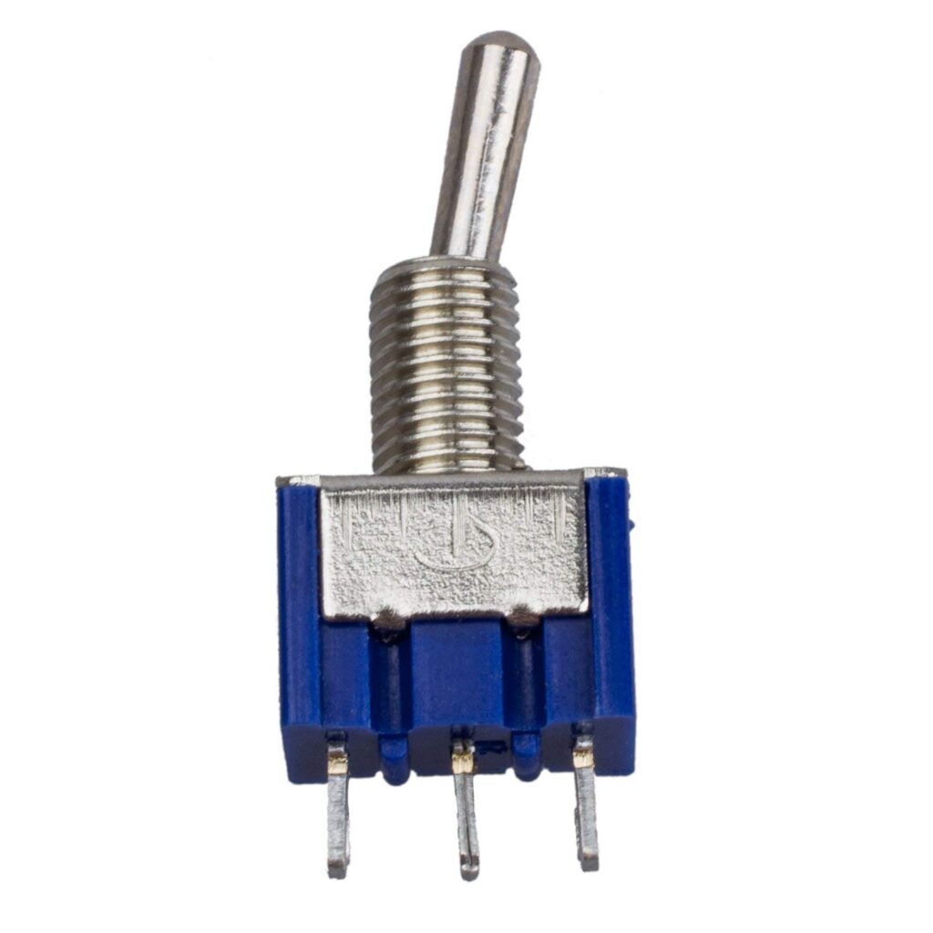 Mini Interruptor de Palanca Azul 3 Posiciones - 125V 6A - SANDOROBOTICS
