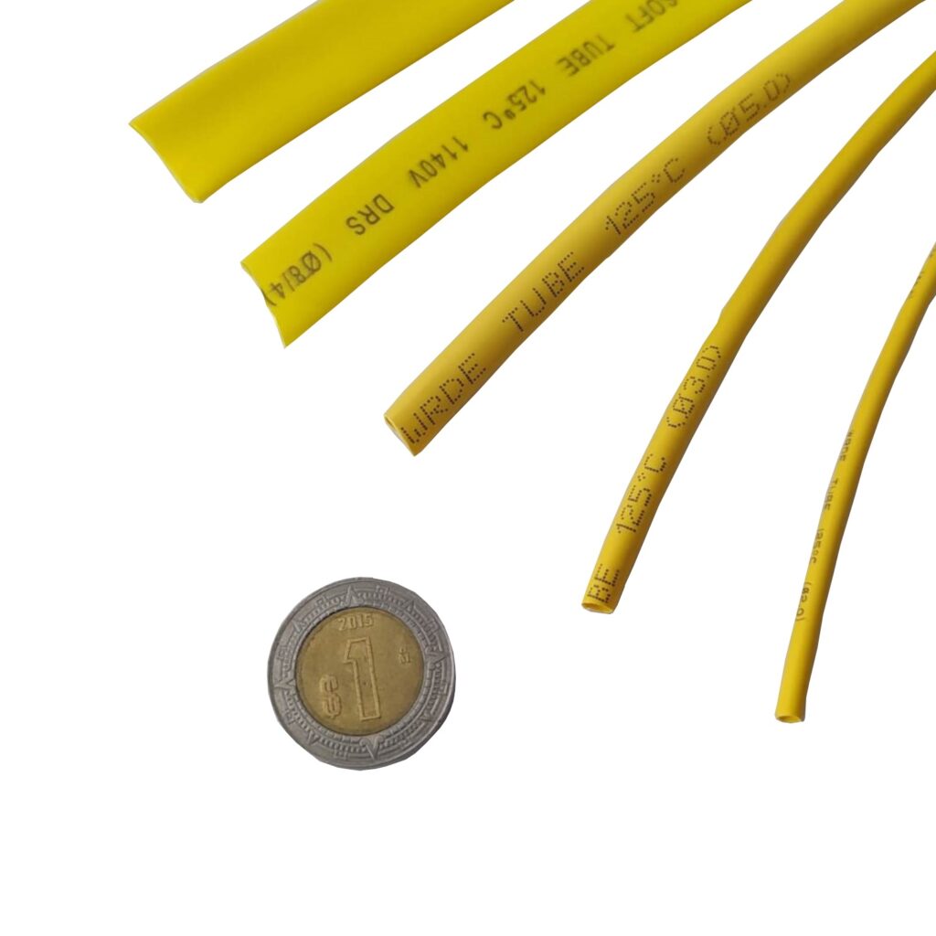 Termofit 2mm de Diámetro - 1 Metro (Amarillo) - SANDOROBOTICS