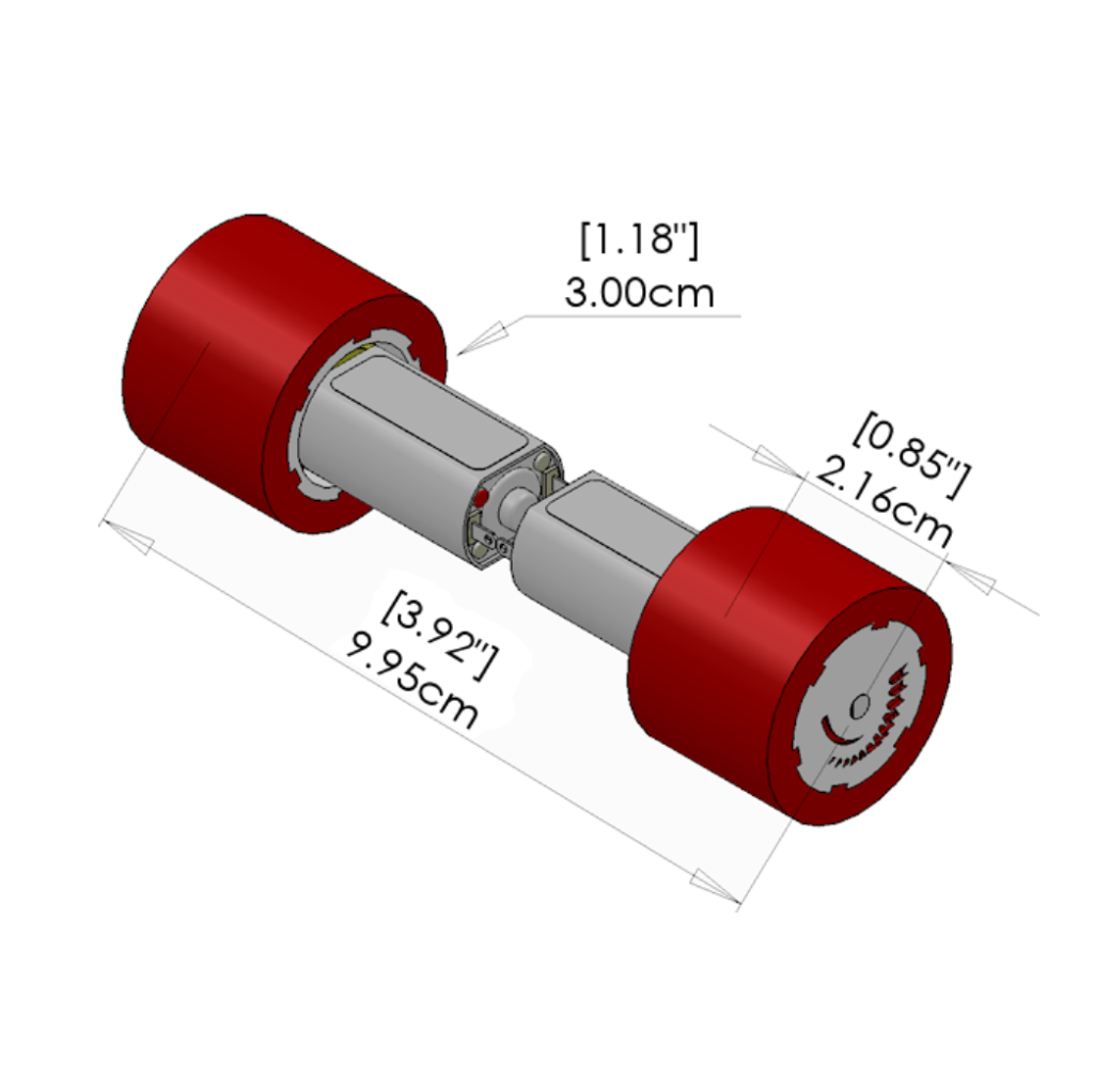 Llantas Mini-Sumo FINGERTECH Negro (Par) - SANDOROBOTICS