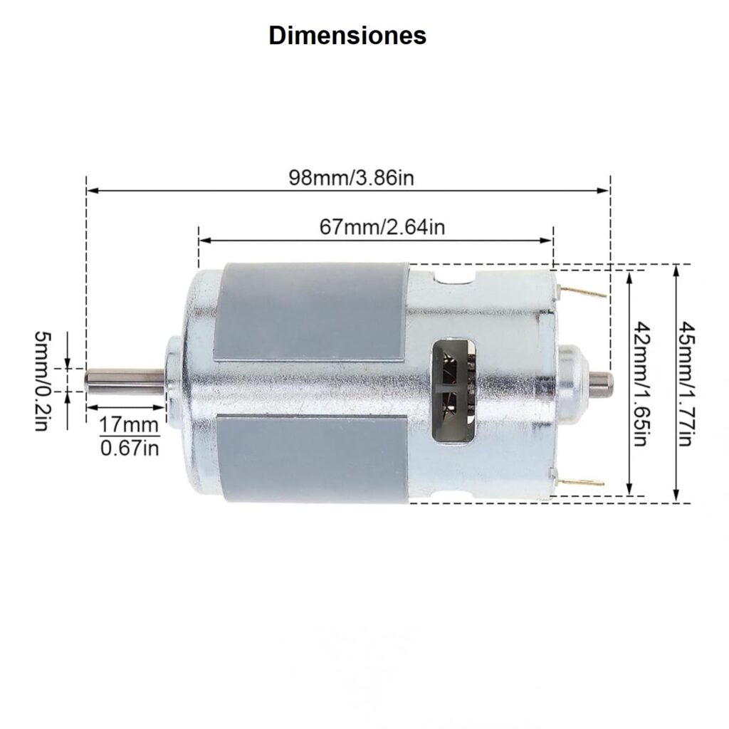 Motor de Alta Velocidad, Modelo 775 — 12,000RPM, 12/24V - SANDOROBOTICS