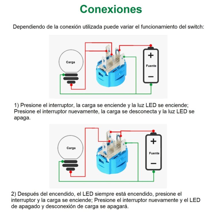 Switch PushButton Metálico 16mm — Azul - SANDOROBOTICS
