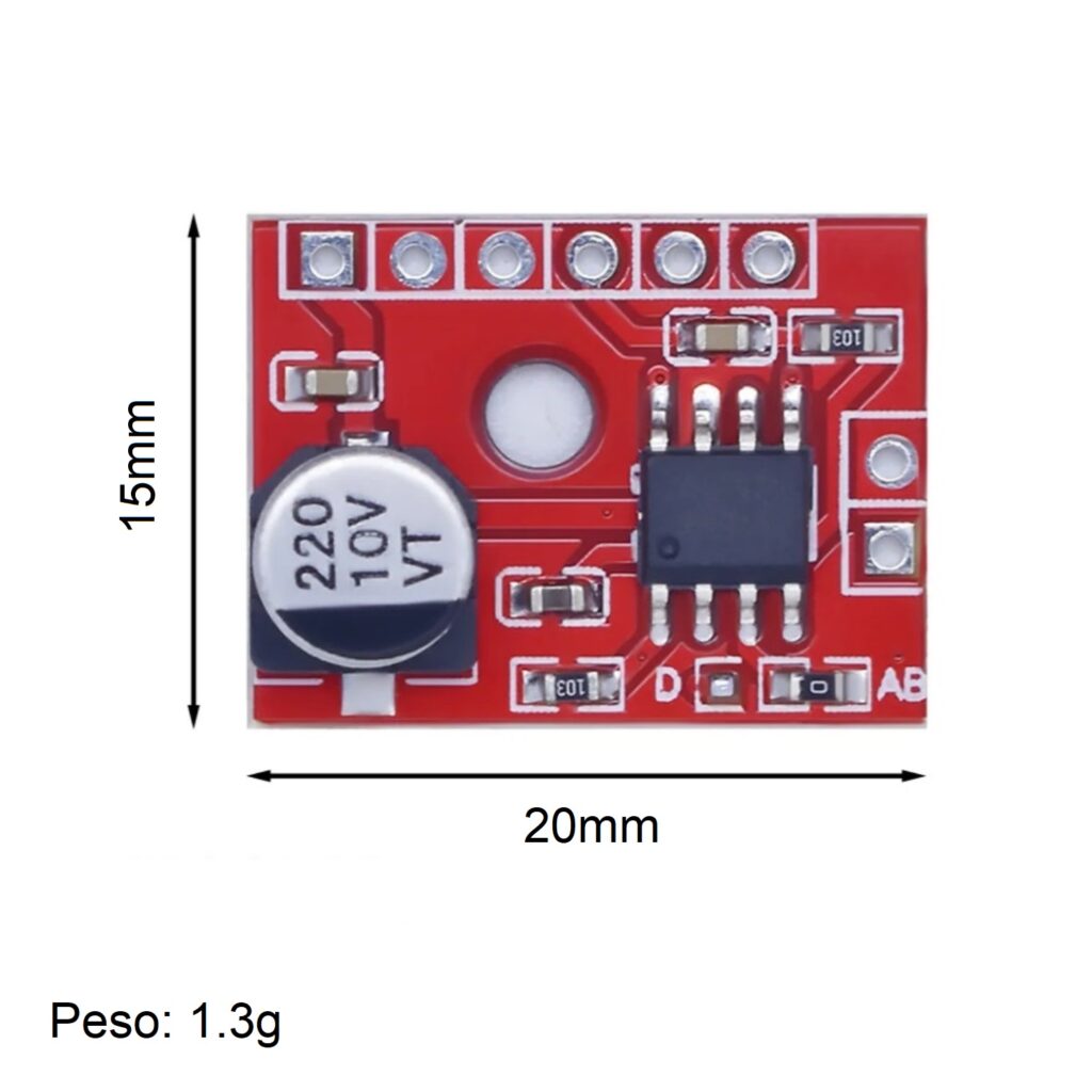 Super Mini Amplificador Digital Clase "D" — XS9871 (1x5W) - SANDOROBOTICS