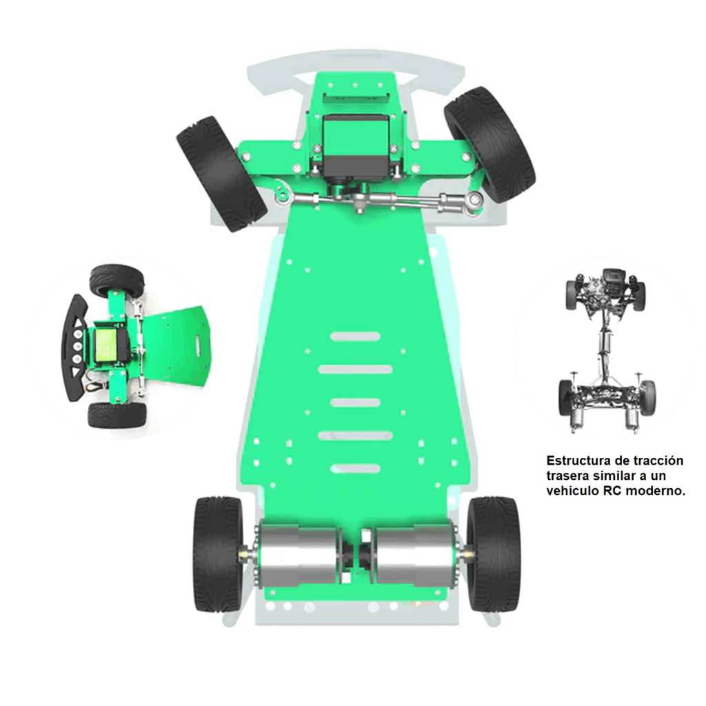 ROS Robot - Chasis de Aluminio Ackerman - SANDOROBOTICS